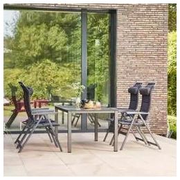 Garten-Essgruppe siena GARDEN "Premium", grau (anthrazit, grau, anthrazit, anthrazit), Aluminium, Sitzmöbel-Sets