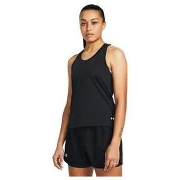 Lauftop Under Armour "UA Launch Laufunterhemd für", Damen, Gr. L, schwarz (schwarz 001), Web, Obermaterial: 94% Polyester, 6% Elasthan, unifarben, Rundhals, Tops