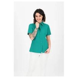 Outdoorbluse DEPROC ACTIVE "SUDBURY II WOMEN", Damen, Gr. 36/38 (M), grün (grünaop), 93% Polyester; 7% Elasthan, Blusen, auch in Großen Größen erhältlich