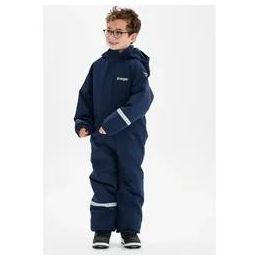 Schneeoverall ZIGZAG "Vally", M&auml;dchen, Gr. 104, EURO-Gr&ouml;&szlig;en, blau (dunkelblau, wei&szlig;), 100% Polyester, lang, Overalls, mit wasser- und winddichter TPU-Membran