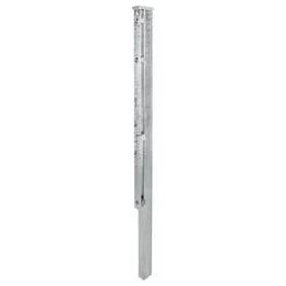 GAH Alberts Zaunpfosten ALBERTS, grau (feuerverzinkt), B:6cm H:150cm T:4cm, Stahl, Zaunpfosten, 60x40 mm f&uuml;r Doppelstabmattenzaun, 150 cm, mit Flacheisen