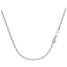 Silberkette "Stegankerkette, diamantiert, massiv, Silber 925" Gr. 50, silber, Giorgio Martello MILANO, Halsketten, Herren, 50cm, Silber 925 (Sterlingsilber)