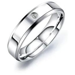 Partnerring Firetti "Schmuck Geschenk "LIEBE" Shine" Gr. 60, silber (edelstahlfarben, kristallwei&szlig;), Fingerringe, Damen, 60, Edelstahl, 5mm, mit Zirkonia (synth.)