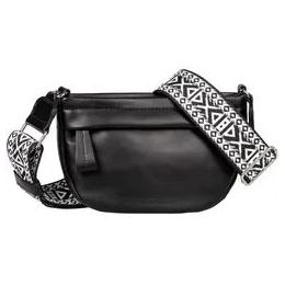 Umhängetasche Tom Tailor "Palina", Damen, Gr. B/H/T: 25cm x 15cm x 6,5cm, schwarz, Polyurethan, clean, gepflegt, unifarben, Taschen, aus weichem Lederimitat mit effektvollem Schulterriemen