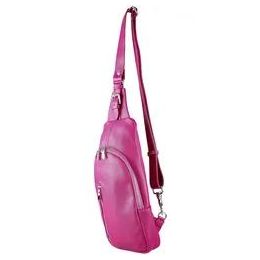 Umh&auml;ngetasche "Betty", Damen, Gr. B/H/T: 34cm x 16cm x 5cm onesize, pink, Polyurethan (PU), Collezione Alessandro, Taschen Umh&auml;ngetasche, echtes Leder, viele F&auml;cher