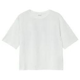 T-Shirt s.Oliver JUNIOR, Mädchen, Gr. 170/176, weiß, Jersey, Obermaterial: 100% Baumwolle, bedruckt, unifarben, lässig geschnitten hüftlang, Rundhals, Shirts, mit Rückenprint
