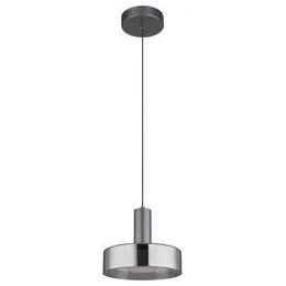 Globo LIGHTING LED-Hängeleuchte "GRANT", grau (grau matt), 1, Ø 22cm H: 150cm, 1 Stk., Leuchten, Hängeleuchte, Essbereich, Hängeleuchte, Höhe kürzbar