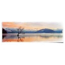 Poster Reinders "Wanaka See Aussicht", bunt (farbe bild(er): mehrfarbig), B:158cm H:53cm, Papier, Bilder