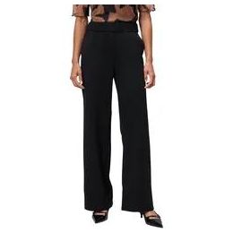 Stoffhose Zero "Damen Stoffhose mit elastischem Bund 30 Inch", Damen, Gr. 38, Normalgrößen, schwarz beauty, Twill, Obermaterial: 96% Polyester, 4% Elastan. Ärmelfutter: ohne Futter., unifarben, figurbetont lang, Hosen, Plain/ohne Details
