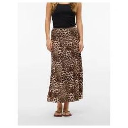 Véro Moda Maxirock VERO MODA "VMALBA ANKLE SKIRT WVN GA NOOS", Damen, Gr. S (36), beige (sandshell aop:betty), Web, Obermaterial: 100% Viskose, bedruckt, regular fit knöchelfrei, Röcke