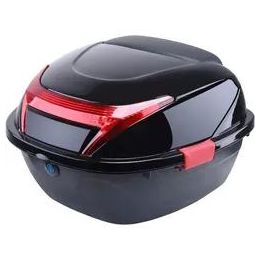 Gepäckträgertasche SACHSENRAD "Gepäckträger-Box Globus Neo", schwarz, rot, Taschen, B/H/T: 41cm x 28cm, PVC, B:41cm H:28cm