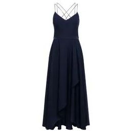 Abendkleid Vera Mont "Damen Abendkleid mit Volant", Damen, Gr. 44, Normalgrößen, blau (night sky), Obermaterial: 100% Polyester. Futter: 100% Polyester., tailliert lang, Kleider, Design