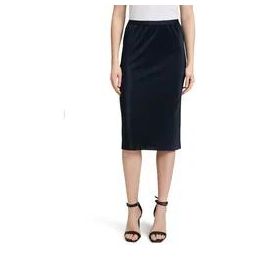 BETTY & CO Midirock BETTY & CO "Damen Midirock mit Plissee", Damen, Gr. 40, blau (dunkelblau), Obermaterial: 100% Polyester. Futter: 100% Polyester., figurumspielend knielang, Röcke, Plissee