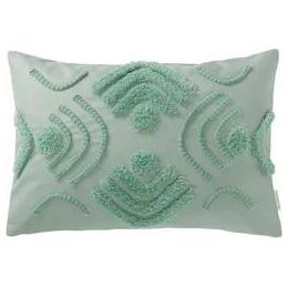 Kissenbez&uuml;ge Tom Tailor HOME "Tufted Boho", gr&uuml;n (salbei, mint), B:60cm L:40cm, Polyester, Obermaterial: 92% Polyester, 8% Leinen, Kissenbez&uuml;ge, im modernen Boho-Style