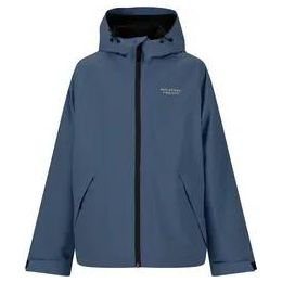 Regenanzug WEATHER REPORT "Gust Jr.", Jungen, Gr. 164, blau (dunkelblau, denim), 100% Polyester, unifarben, Sportanz&uuml;ge Regenanzug, Mit 10.000 mm Wassers&auml;ule