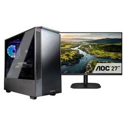 Captiva Business-PC-Komplettsystem "Power Starter I75-097 TFT Bundle", Energieeffizienz: E (A-G), schwarz, Microsoft Windows 11 Home (64 Bit), 16 GB RAM 1.000 GB SSD, Computer_Komplettsysteme