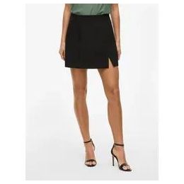 Minirock Vila "VICAMMI SHORT SKIRT - NOOS", Damen, Gr. 40, schwarz (schwarz beauty), Web, Obermaterial: 91% Polyester, 9% Elasthan, unifarben, regular fit kniefrei, Röcke