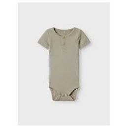 Kurzarmbody name it "NBMKAB SS BODY NOOS", Baby, Gr. 62, N-Gr, beige (pure cashmere), Obermaterial: 57% Baumwolle, 38% Modal, 5% Elasthan, unifarben, regular fit normal, Rundhals, Bodys
