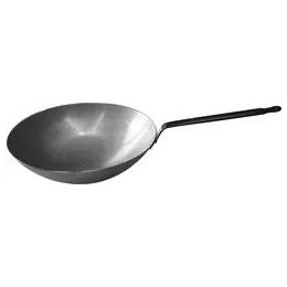 Pinti Inox Wok PINTINOX "Excalibur", silber (edelstahlfarben), H:9,4cm Ø:34cm, Pfannen, Induktionsgeeignet, mit Stilgriff, Ø 34 cm
