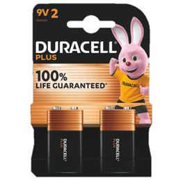 Duracell Block-Batterien 'Plus' 6LR61 9 V 2 Stück