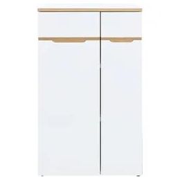 Aktenschrank Innostyle "Memphis Aktenschrank,75x122x38cm (B/H/T)", weiß (weiß, artisan eiche), B:75cm H:122cm T:38cm, Holzwerkstoff, MDF, Schränke, 2 türig, Soft-Close, ABS-Kantenschutz