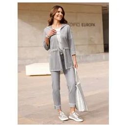 Strickjacke Classic Basics, Damen, Gr. 38, grau (steingrau), 82% Polyacryl, 11% Polyester, 7% metallisierte Fasern, unifarben, Strickjacken