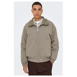 Only & Sons Bomberjacke ONLY & SONS "ONSDUNCAN PADDED JACKET OTW", Herren, Gr. XL, walnut, Web, Obermaterial: 100% Polyester, unifarben, regular fit normal, hoch geschlossener Ausschnitt, Jacken