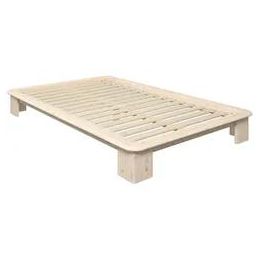 Futonbett Home Affaire "Peregrin, Bett, Bettgestell, Massivholzbett", natur, B:138cm H:24,6cm L:218cm, Betten, inklusive Lattenrost, aus massiver Kiefer, FSC
