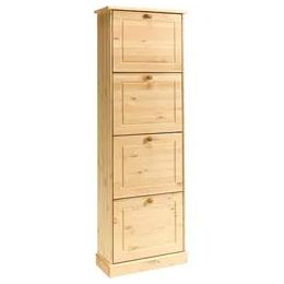 Schuhschrank Heine HOME, braun (gelaugt, geölt), B:59cm H:157cm T:26cm, Schränke