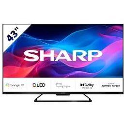 Sharp QLED-Fernseher "4T-C43GRx", Energieeffizienz: G (A-G), schwarz, 43 ′′, Fernseher