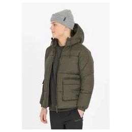 Outdoorjacke LES'ARCS "Mackod", Kinder, Gr. 164, dunkelgrau, 100% Polyamid, unifarben, normal, ohne Ausschnitt, Jacken Outdoorjacke, mit wasserabweisender Beschichtung