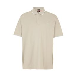 BOSS Poloshirt 'Passertip' Herren Größe 6XL beige / weiß