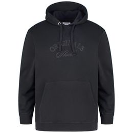 Jack & Jones Große Größen Jack&Jones Hoodie aus Baumwolle Farbe schwarz Größe: 6XL