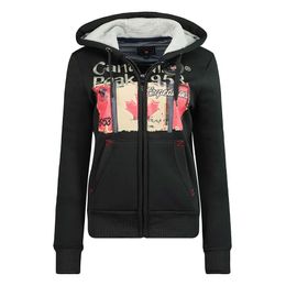 Canadian Peak Sweatjacke "Farloteak" in Schwarz - 74% | Gr&ouml;&szlig;e L | Damen-sweatshirts-jacken