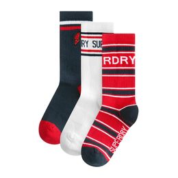 Superdry & Co Socken M&auml;dchen Gr&ouml;&szlig;e 31/36 dunkelblau / knallrot / wei&szlig;