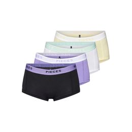 Pieces Panty Damen Gr&ouml;&szlig;e XL hellgelb / lavendel / schwarz / wei&szlig;