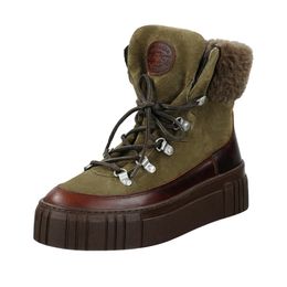 Gant Schn&uuml;rstiefelette Damen Gr&ouml;&szlig;e 40 braun / oliv Winterschuhe
