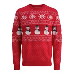 Jack & Jones Jack & Jones Pullover 'JJXmas Andrew' Herren Gr&ouml;&szlig;e XXL rot / schwarz / wei&szlig;