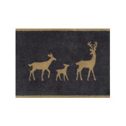 Turtle Mat Fu&szlig;matte, Grau, Gr. 60x85 cm - rechteckig, Fu&szlig;matten, Material: Baumwolle