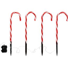 IC Winterworld LED Gartenleuchte &raquo;Weihnachtsdeko rot&laquo; Gartenstecker, Zuckerstangen-Design, mit Timerfunktion rot H: 47cm