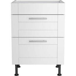 OPTIFIT Kochfeldumbauschrank &raquo;Ahus&laquo; Breite 60 cm wei&szlig; wei&szlig;, B/H/T: 60cm x 87cm x 58,4cm, Schubladen: 2 Stk.