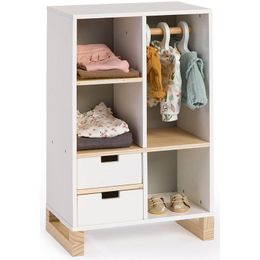 Musterkind Puppenkleiderschrank &raquo;Viola, wei&szlig;/natur/grau&laquo; grau Puppenkleiderschrank