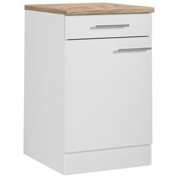 Optifit Unterschrank &raquo;Mini&laquo;, Breite 50 cm wei&szlig;/wildeichefarben wei&szlig;