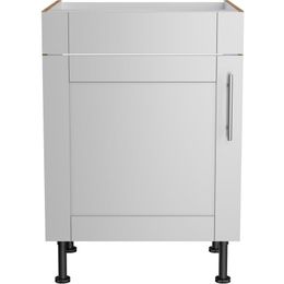 Optifit Sp&uuml;lenschrank &raquo;Ahus&laquo; Breite 60 cm grau wildeiche Nachbildung, B/H/T: 60cm x 87cm x 58,4cm, T&uuml;ren: 1 Stk.