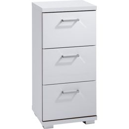 ByLiving Badkommode &raquo;Nebraska&laquo; Breite 35 cm, Badezimmerschrank mit Metallgriffen, 3 Schubladen wei&szlig; B/H/T: 35,5cm x 74cm x 31,5cm, 3 Stk.