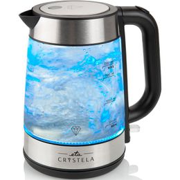 2THETA eta Wasserkocher &raquo;CRYSTELLA ETA615390000&laquo; 1,7 l 2200 W mit LED-Beleuchtung, Wasserstandsanzeige silber Wasserkocher