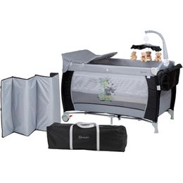 BABYGO Baby-Reisebett &raquo;Sleeper Deluxe, black&laquo; mit Musik-Mobile schwarz Baby-Reisebett
