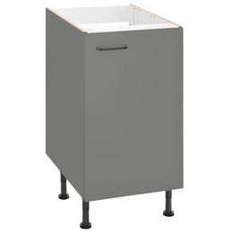 Optifit Sp&uuml;lenschrank &raquo;Elga&laquo; mit Soft-Close-Funktion, h&ouml;henverstellbaren F&uuml;&szlig;en, Breite 45 cm grau Holzwerkstoff