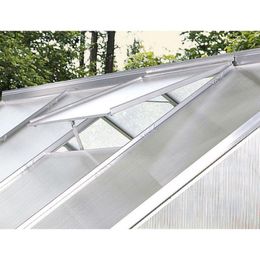Vitavia Fenster &raquo;Geeignet f&uuml;r: Calypso&laquo; Gew&auml;chshaus-Fensterrahmen aus Aluminium, ohne Fensterscheibe grau Aluminium Einheitsgr&ouml;&szlig;e