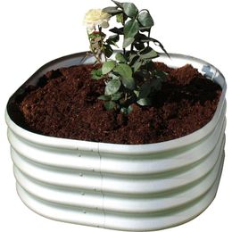 Vitavia Hochbeet &raquo;Terra Rund 401&laquo; BxTxH: 82x82x40 cm silber B/H/T: 82,1cm x 40,1cm x 82,1cm